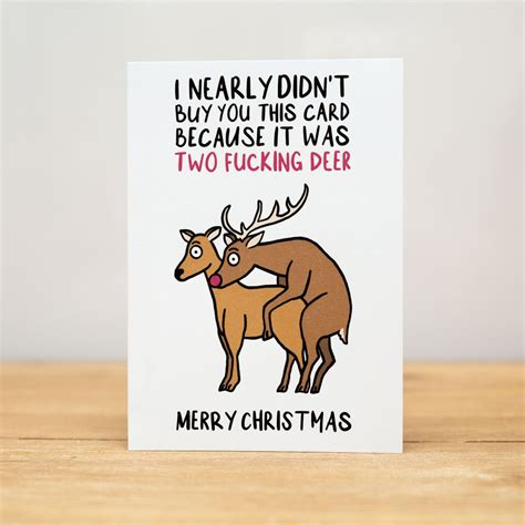 Two Fucking Deer Christmas Purplefrog Designs