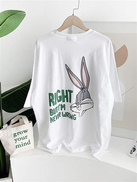 메이룸 무배 반팔긴팔 바니바니 레터링 프린팅 오버핏 티셔츠 4color 위시버킷