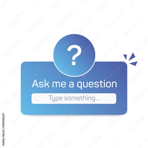 Ask Me Question Social Media Sticker Design For Mobile Graphic And