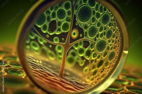 Grass Cells Under The Microscope Beautiful 3d Style Picture