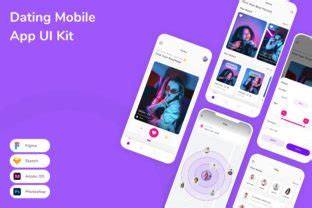 Dating Mobile App Ui Kit Graphic By Betush Creative Fabrica