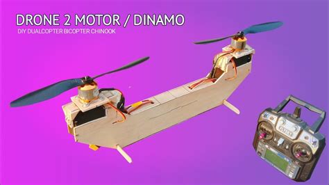 How To Make Drone Using 2 Motor Brushless 2212 Bicopter Chinook Dualcopter Kk2 Diy Rc