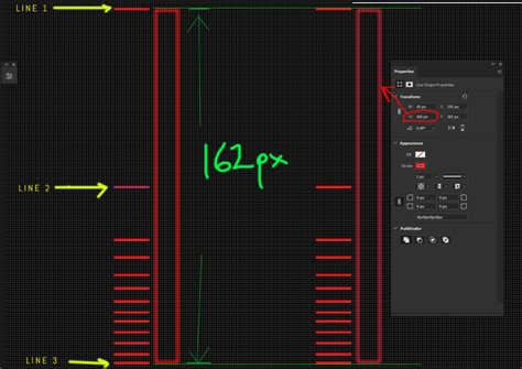 Solved How To Evenly Space Lines Among Shapes Using Pixel Adobe Product Community 13853451