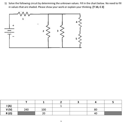 Solved Solve The Following Circuit By Determining The Chegg