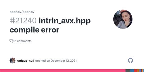 Intrin Avx Hpp Compile Error Issue 21240 Opencv Opencv GitHub