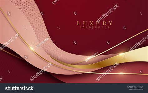 Abstract Red Luxury Background Golden Line Stock Vector Royalty Free 1869650821 Shutterstock