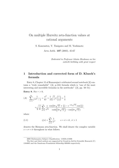Pdf On Multiple Hurwitz Zeta Function Values At Rational Arguments