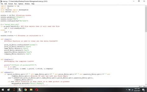 Python Program To Product Management App Using The Python Tkinter