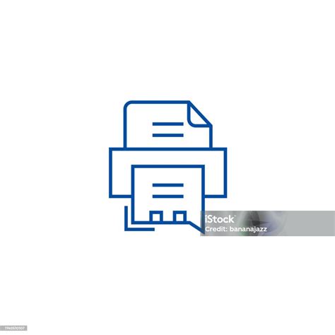팩스 프린터 라인 아이콘 개념입니다 팩스 프린터 평면 벡터 기호 기호 개요 그림 그래픽 프린트에 대한 스톡 벡터 아트 및 기타 이미지 그래픽 프린트 기계 부분 누름