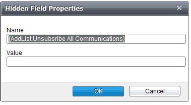 Hidden Field Properties
