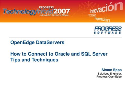 ppt openedge dataservers how to connect to oracle and sql server tips and techniques