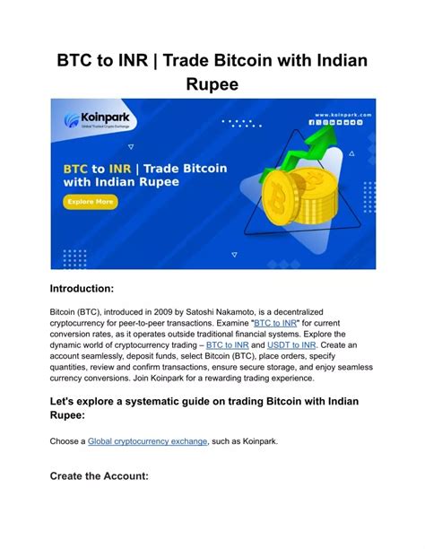 Ppt Btc To Inr Trade Bitcoin With Indian Rupee Powerpoint Presentation Id12824582