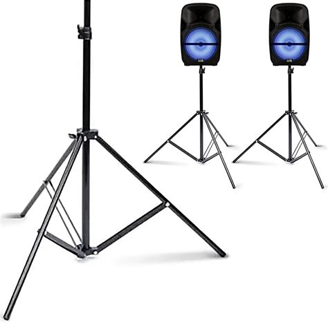 Skywin 2 Pack Tripod Speaker Stands For Large Speakers Speaker On Stand With Bluetooth And