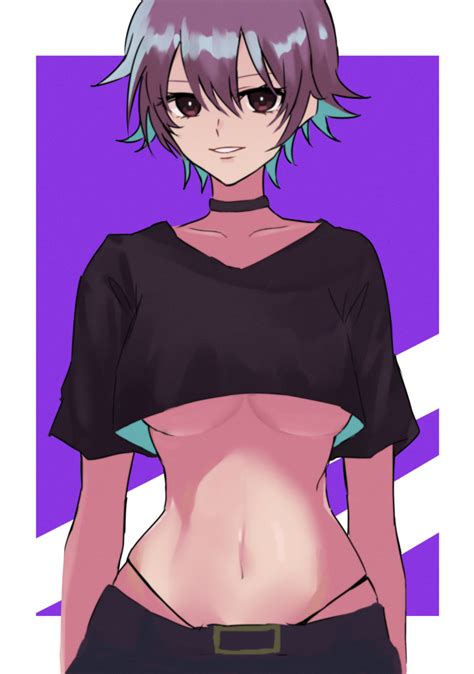 Rule 34 Alternate Costume Bare Midriff Canon Genderswap Choker Crop Top Female Female Only
