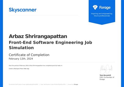 Arbaz Shrirangapattan On Linkedin I Just Completed Skyscanners Front End Software Engineering