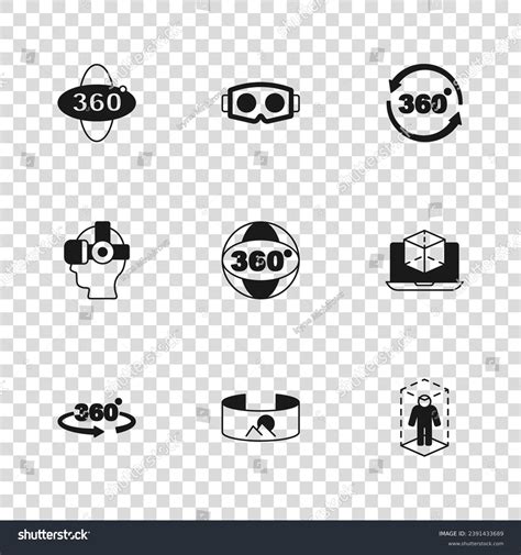 Set Degree View D Modeling Stock Vector Royalty Free Shutterstock