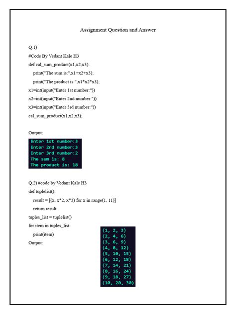 Assignment Functions Pdf Computer Programming