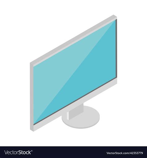 Computer Screen Isometric Icon Royalty Free Vector Image