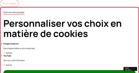 Cookie Banner Codesandbox