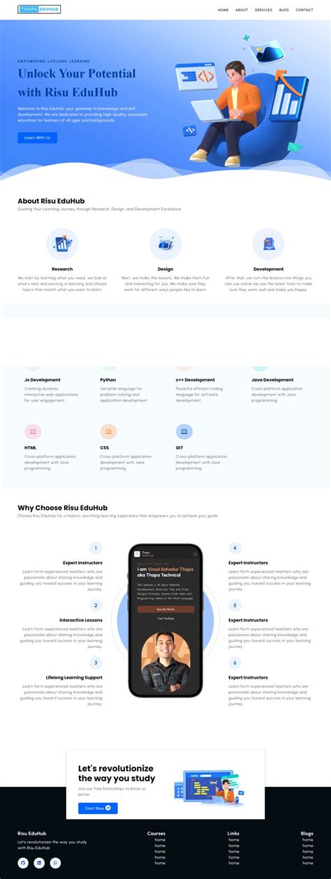 I Created Basic Website Using Html Css And Media Query Learned From