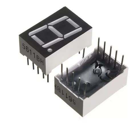 5x Display 7 Segmentos 1 Dígito 056 Anodo Comum 5611bh