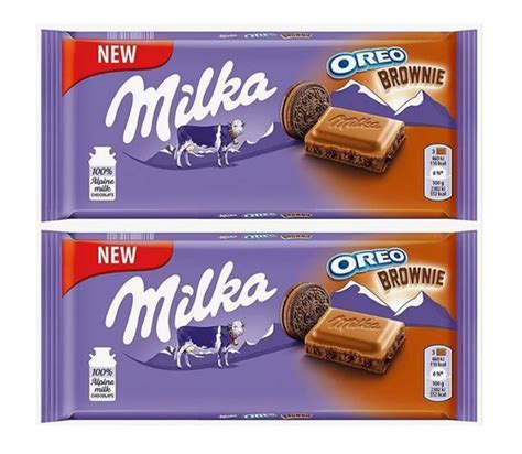 Шоколад молочный Милка Орео Брауни (Milka Oreo Brownie), 2 шт * 100 гр ...