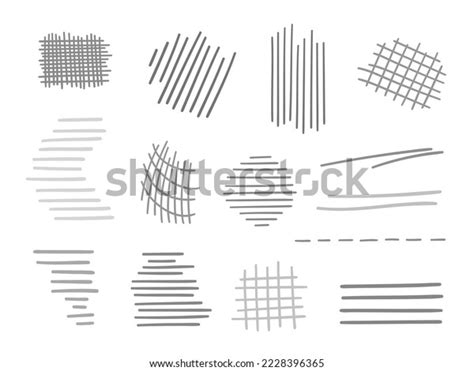 Simple Hatching Hand Drawn Hatched Shapes Stock Illustration 2228396365 Shutterstock