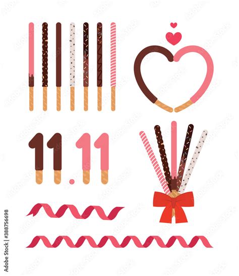 빼빼로데이 이벤트 일러스트 Stock Vector Adobe Stock