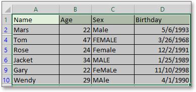 How To Filter Cells With Case Sensitive In Excel