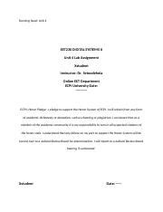 Unit 4 LabSample Running Head Unit 4 EET230 DIGITAL SYSTEMS II Unit 4 Lab Assignment Xbabe