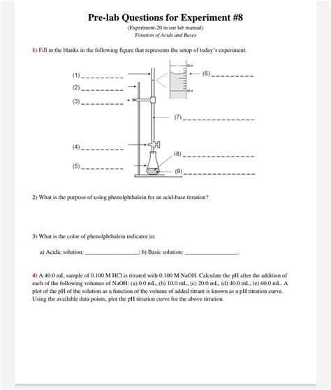 Solved Pre Lab Questions For Experiment 8 Experiment 20 In