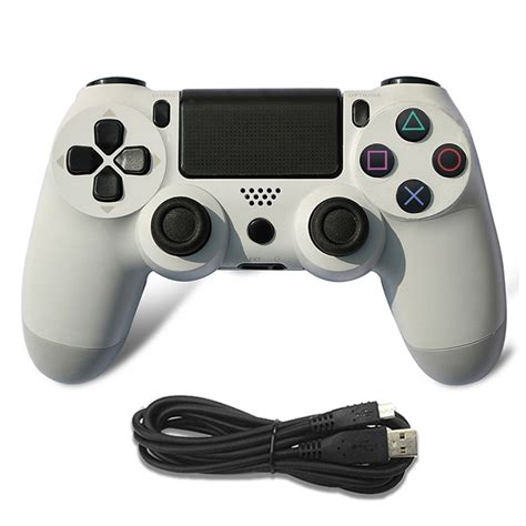 For Ps4 Wired Game Controller Gamepad White