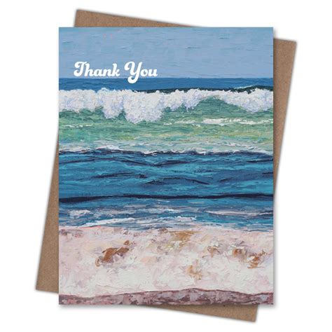 Thank You Beach Waves Card Waterknot Outer Layer