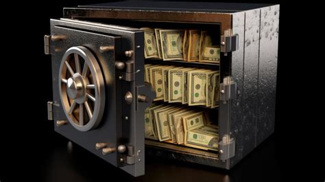 Overflow Unlocked Safe Overflowing With Cash 3d Rendered And Isolated
