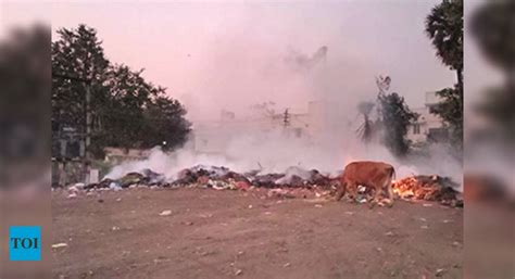 Residents Complain Of Garbage Burning Coimbatore News Times Of India
