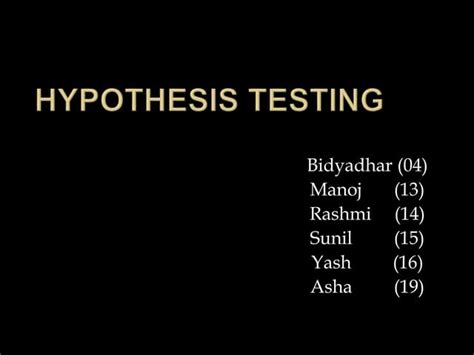Testing Of Hypothesis Pptx