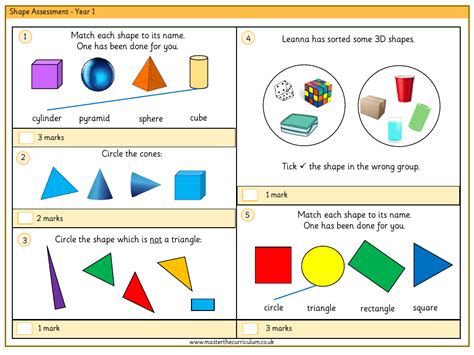 Properties Of Shape Assessment Maths Year 2 Worksheets Library