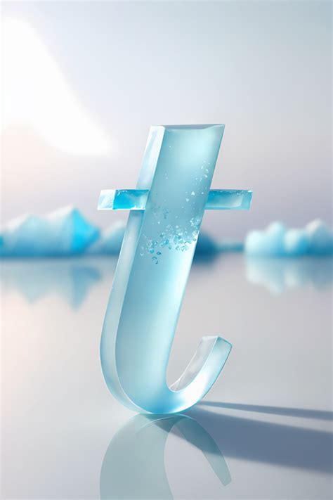 创意字母冰块磨砂玻璃英文字体艺术字模型