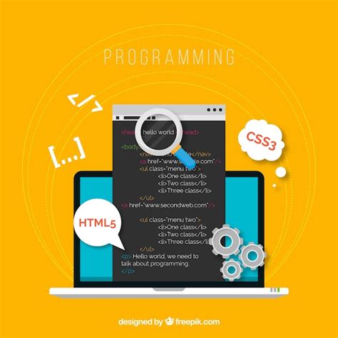 Premium Vector Programmers Concept With Flat Design