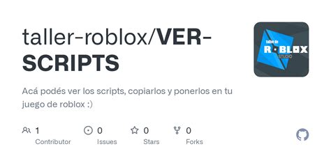 Github Taller Robloxver Scripts Acá Podés Ver Los Scripts