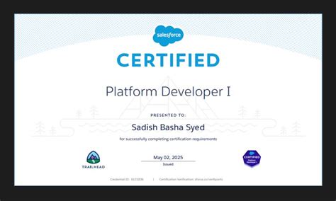 Salesforce Platformdeveloper Certification Careergrowth Sadish Basha Syed 10 Comments