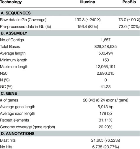 Summary Of Genome Assemblies And Gene Annotations Download Table