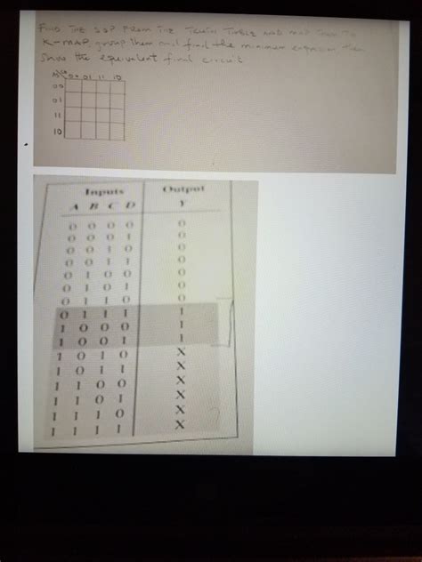 solved find the sop from the there and map then to k map