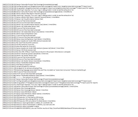 Process Coverage Not Working With Sonarqube Camunda 7 Topics Camunda Forum