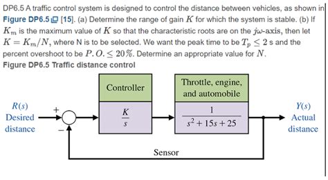 DP A Traffic Control System Is Designed To Control Chegg Com