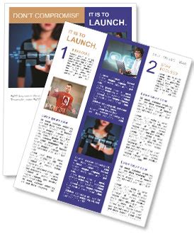 Pressing High Tech Buttons A Businesswoman S Modern Approach On A Virtual Background Newsletter