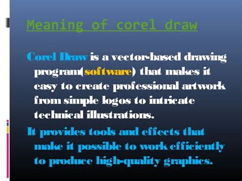 Corldraw Ppt