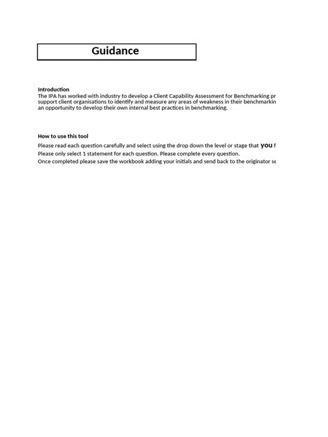 Benchmarking Capability Tool Pdf Performance Indicator Benchmarking