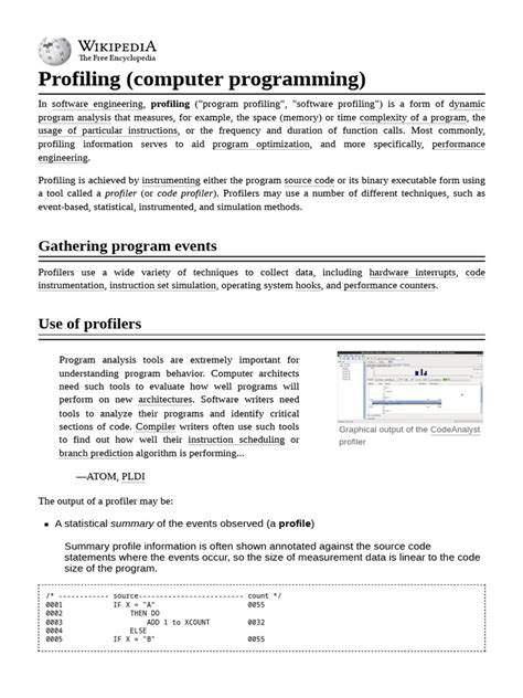 Profiling Computer Programming Pdf Systems Engineering Software Profiling Computer Programming Pdf Systems Engineering Software