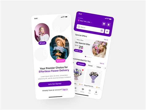 Flower Delivery Mobile App Uiux Design App Ui Figma Behance